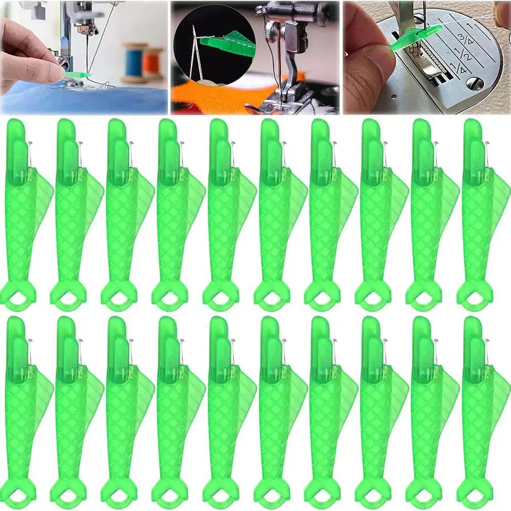 5pcs-10pcs-Quickly-Auto-Needle-Threader-DIY-Sewing-Tools-Green-Fish ...