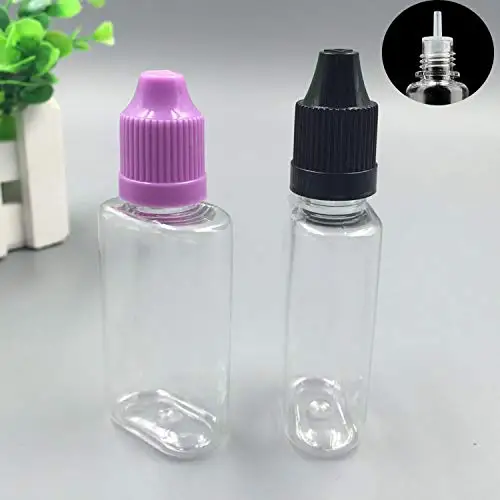 100PCS-x-30ML-Flat-Pastic-Dropper-Bottles-Clear-Juice-Vape-Oil-Liquid ...