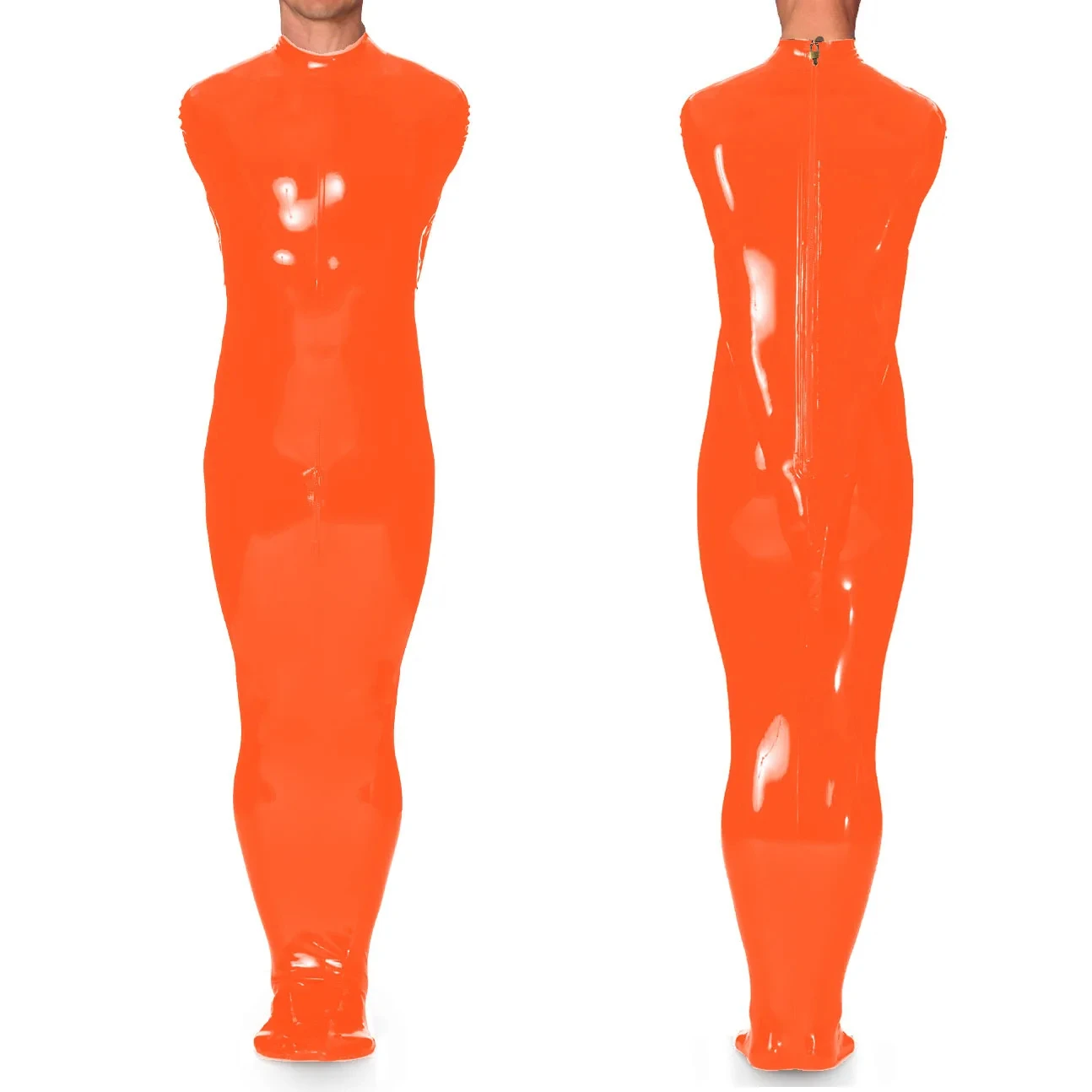 Mens-Exotic-Wetlook-Bodysuit-Fetish-PVC-High-Neck-Bondage-Romper-Club ...