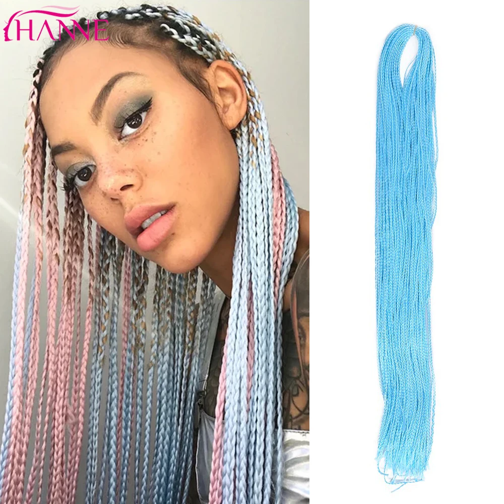 Light Blue Box Braids