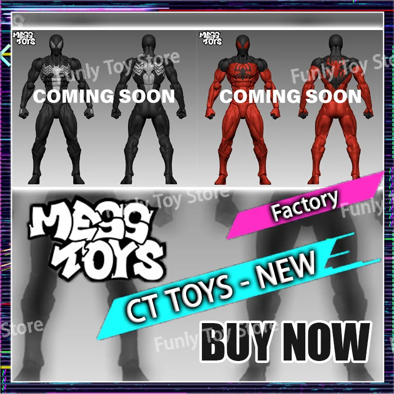 New MessToys Spider Figure Ct Toys Black Red Spider Mess Toys Anime ...