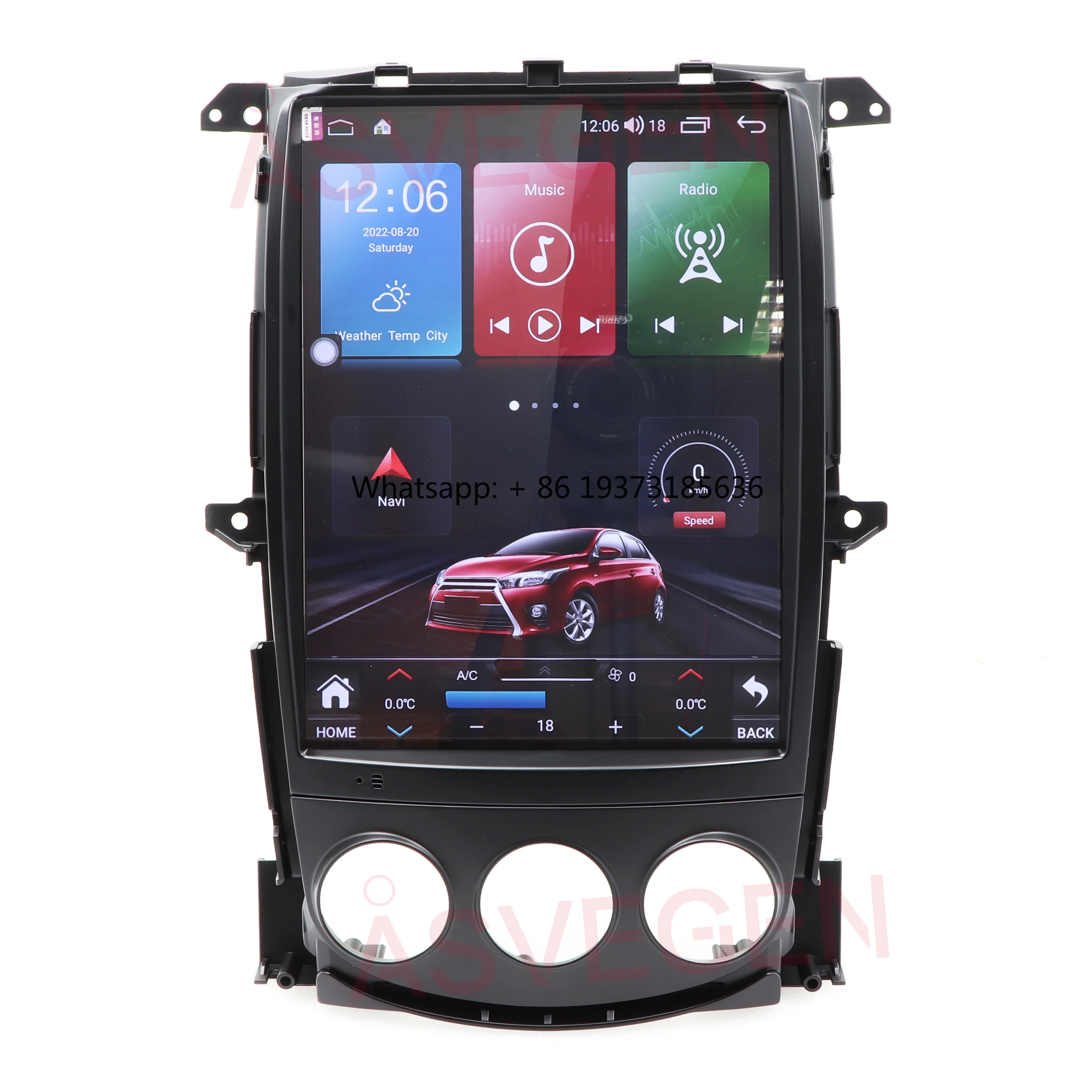8 Cores 8+128 Tesla Screen Multimedia Stereo Audio Android 10 Car DVD ...