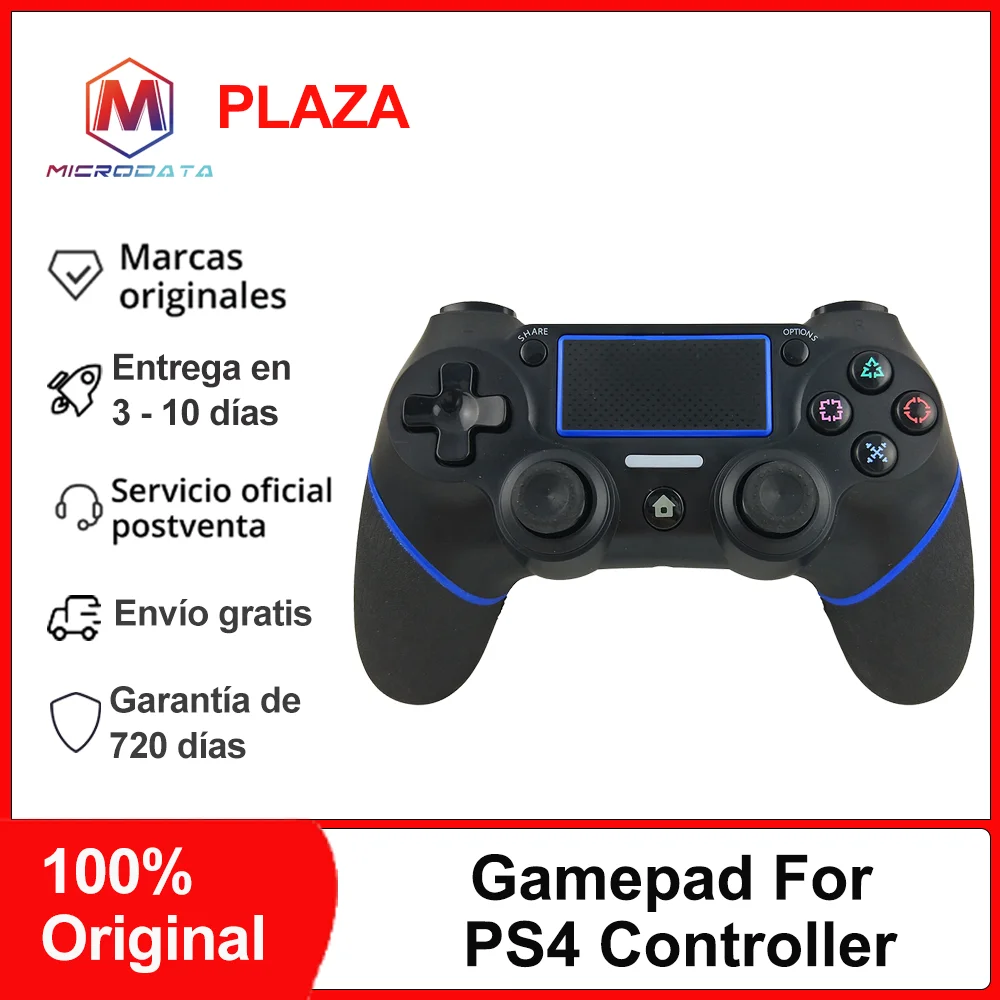 Mando inalámbrico Bluetooth para PS4, controlador de doble vibración de ...