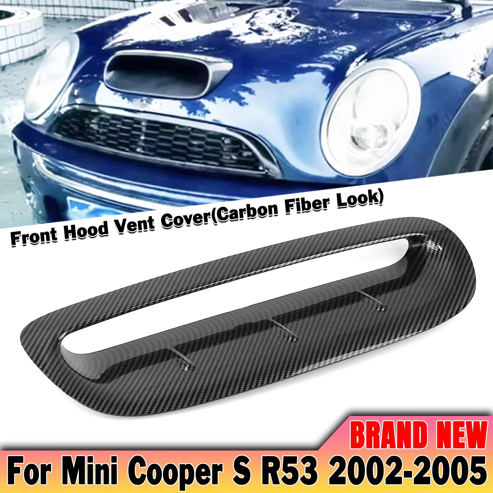 Car-Front-Air-Hood-Engine-Bonnet-Scoop-Vent-Outlet-Cover-Trim-For-Mini ...