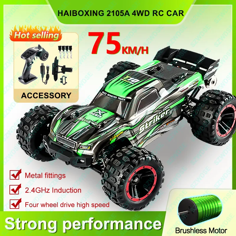 HBX-2105A-T10-1-14-75KM-H-RC-Car-4WD-Brushless-Remote-Control-Cars-High ...