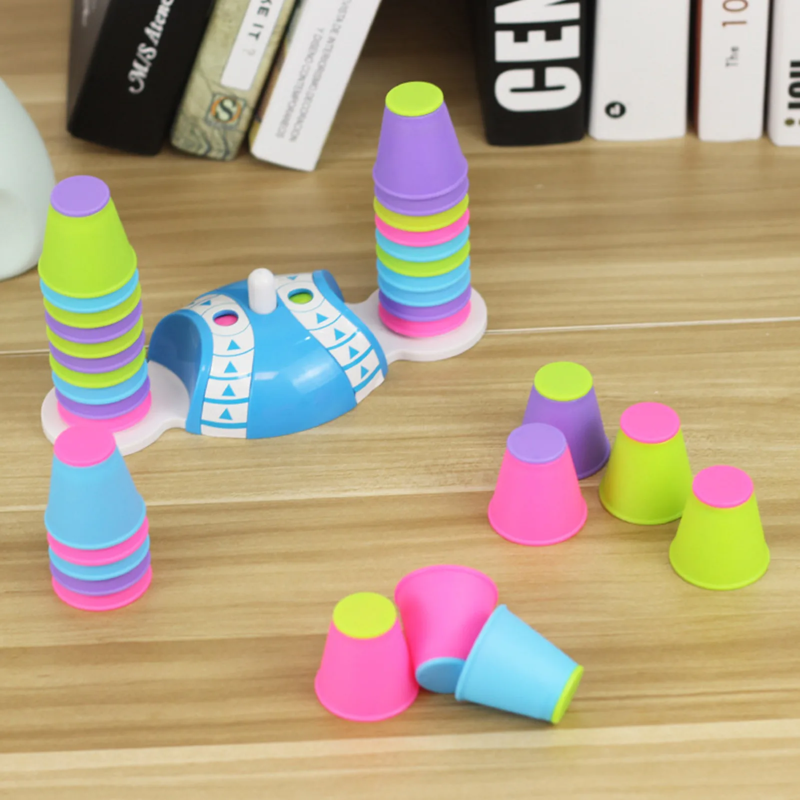 Children Educational Toys Baby Fun Stacking Cups Toy Fun Rainbow Cups ...
