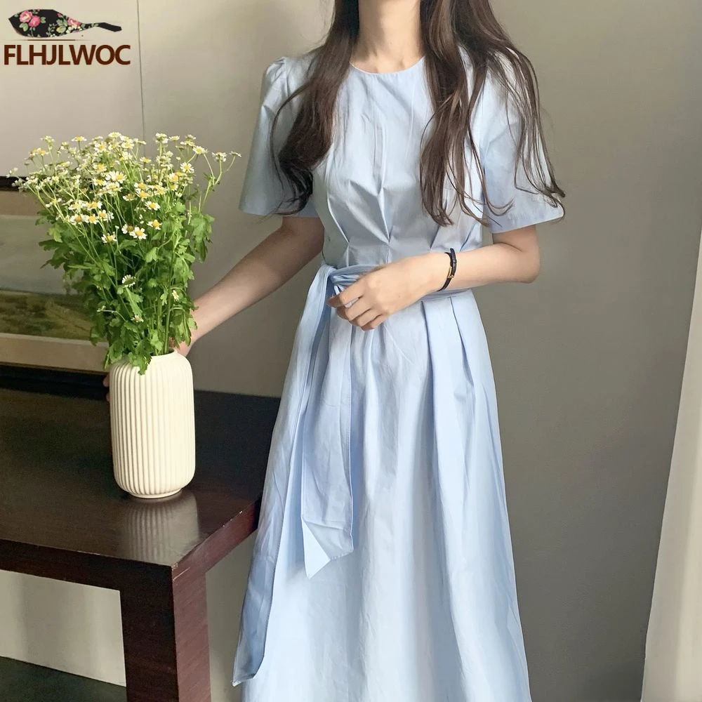 New Design Japan Style Dresses Women Chic Korea Basic Wear Casual Robe ...