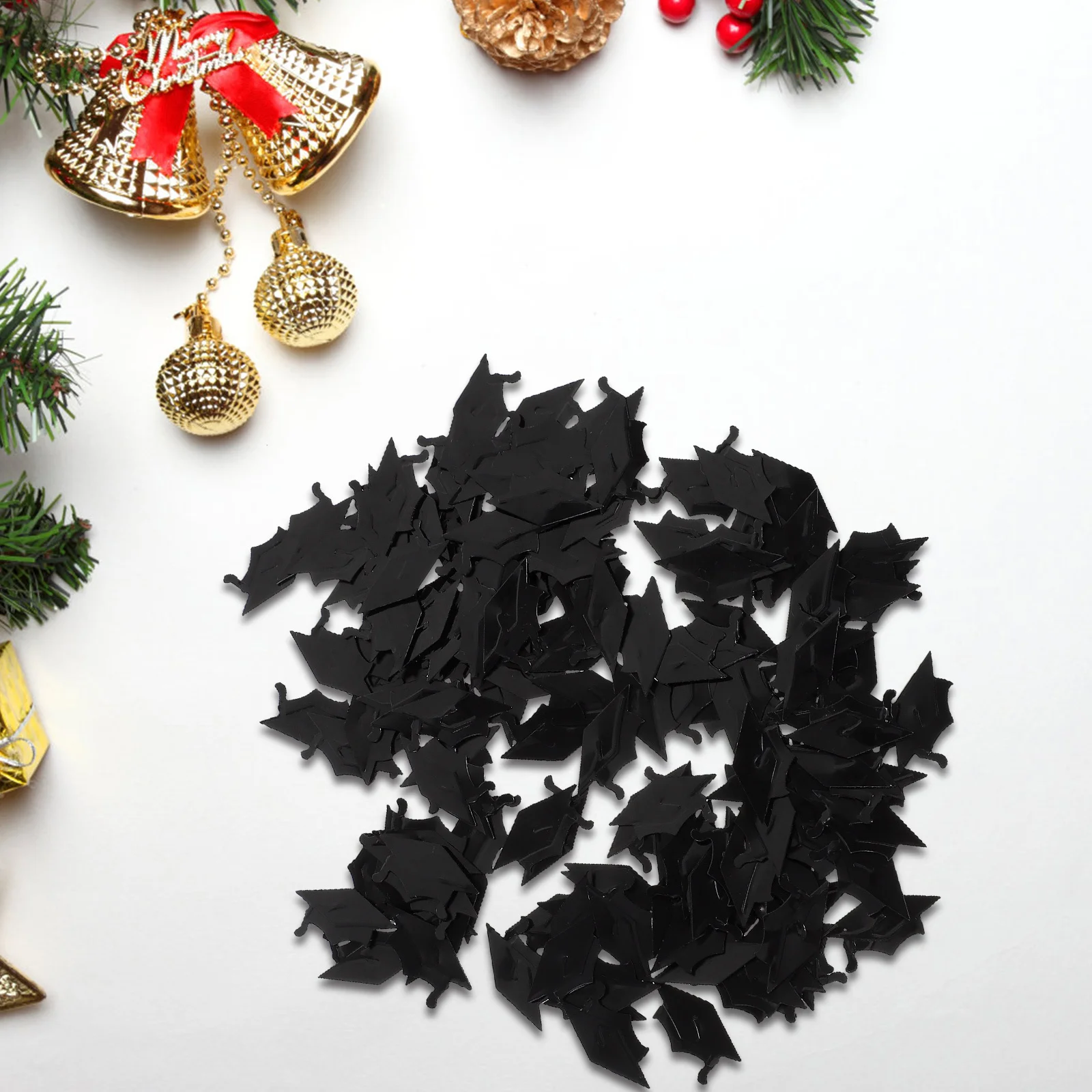 500Pcs Creative Graduation Confetti Doctoral Black Pattern Party ...