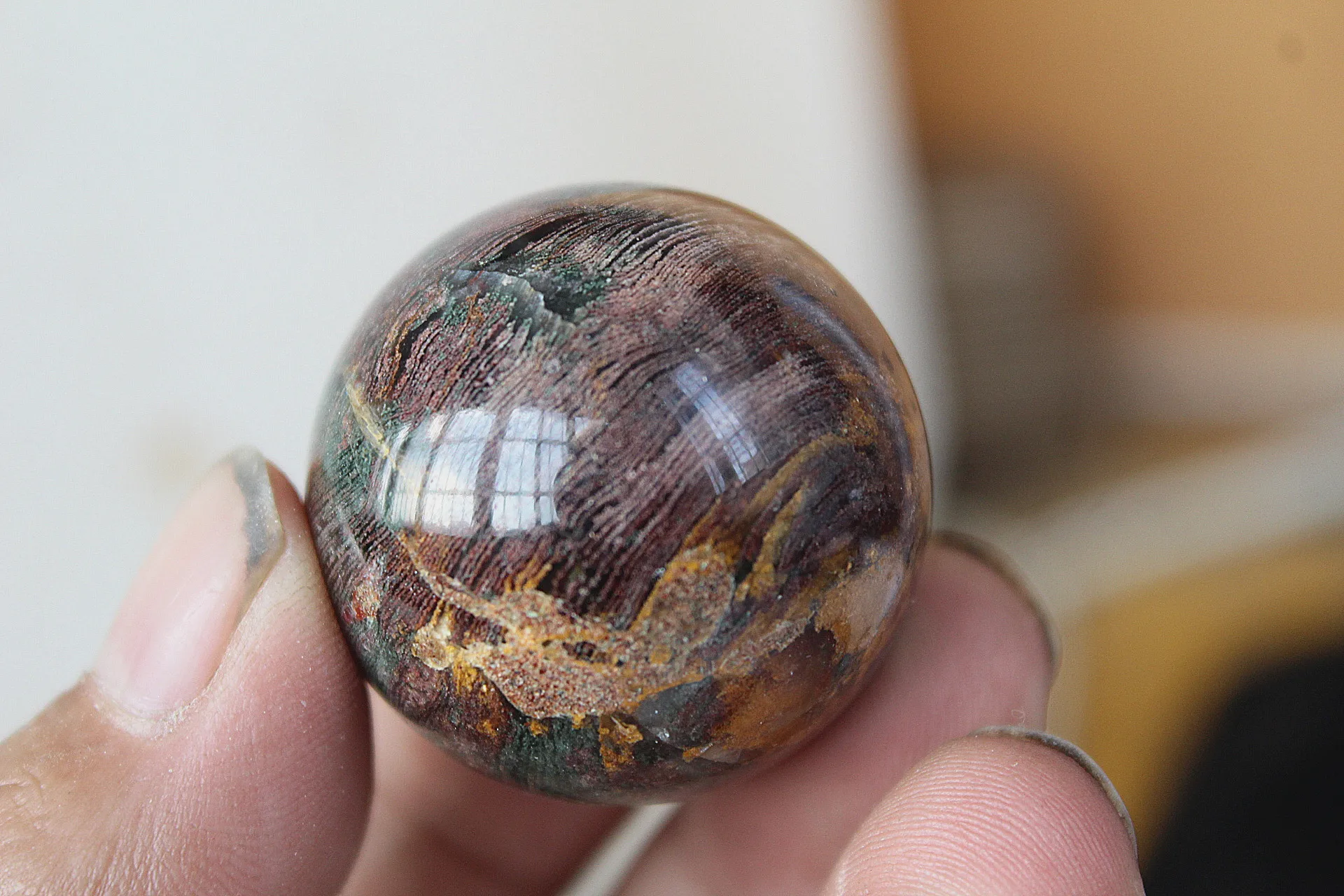34mm-Natural-Ghost-Phantom-Crystal-Quartz-Sphere-Quartz-Crystal ...