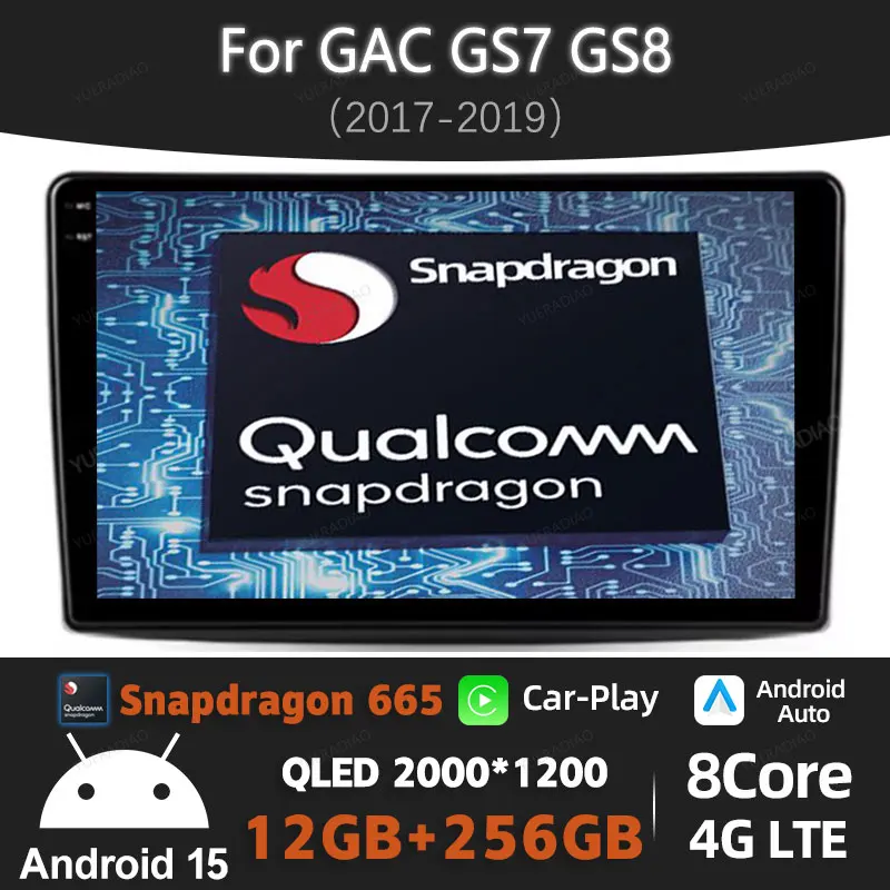 Android 15 Car Radio For GAC GS7 GS8 2017 2018 2019 GPS NAVI 4G WIFI ...