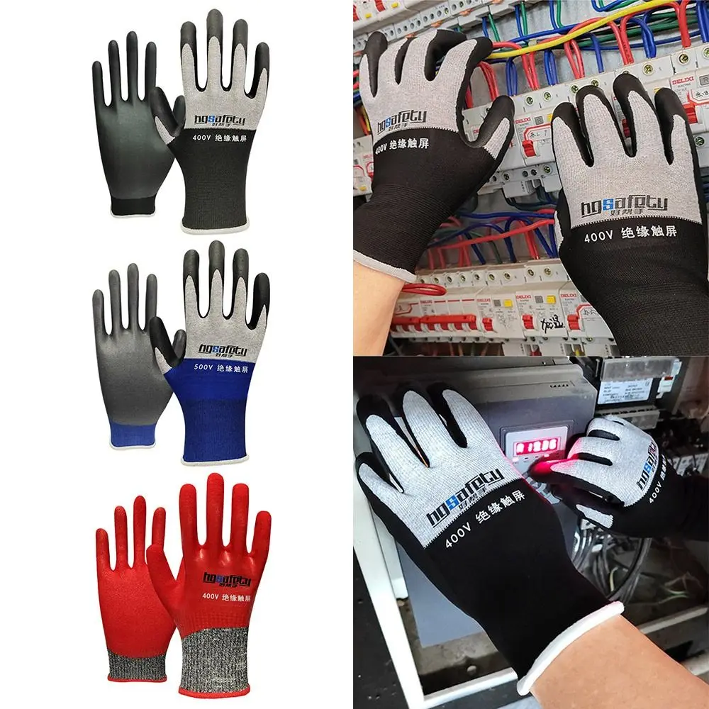 Ultrathin Electrician Insulating Gloves Withstanding Voltage 400V/500V ...