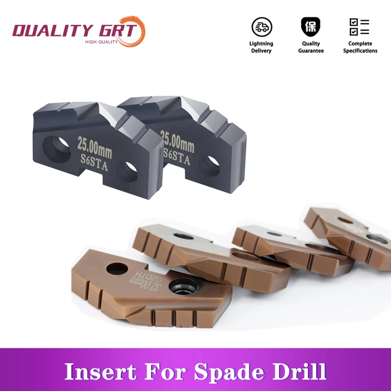 Q.Grt Spade Drill Insert 9.5mm 47.5mm G2STA G2DTH CNC Carbide Insert ...