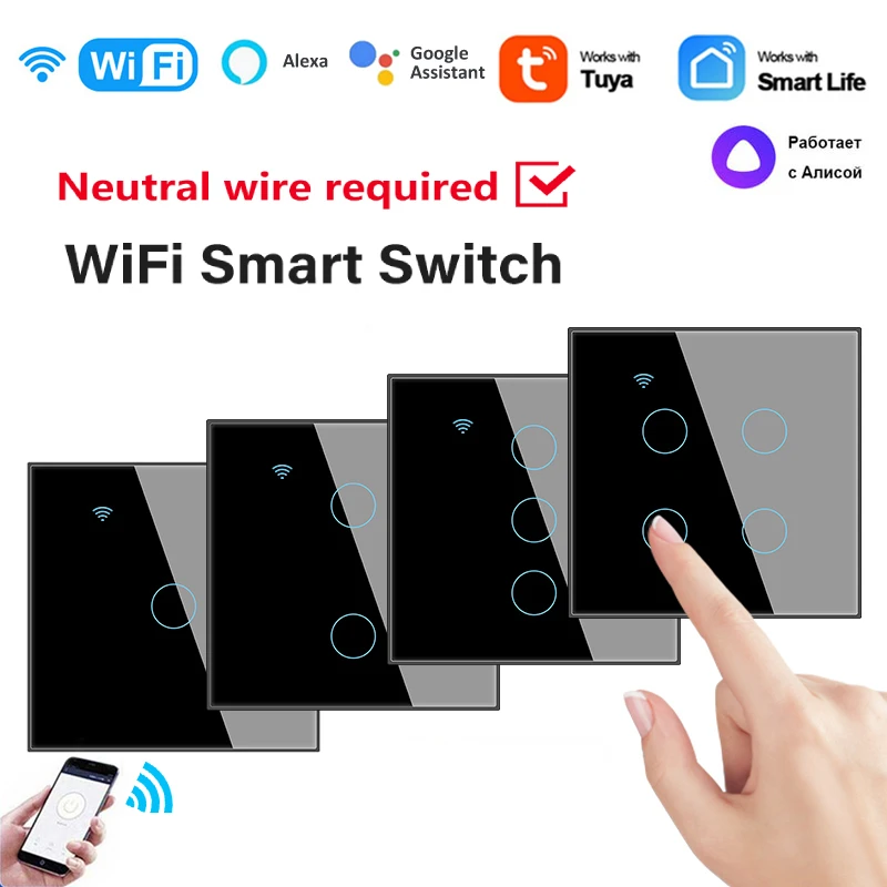 1-2-3-4gang-EU-Tuya-Wifi-Smart-Touch-Sensor-Light-Switch-Neutral-Wire ...