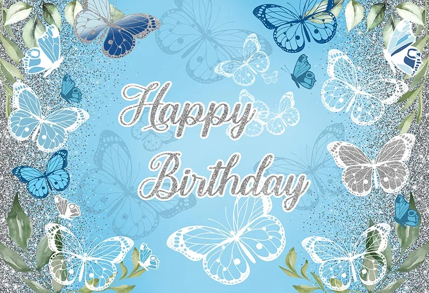 Happy Birthday Blue Butterfly