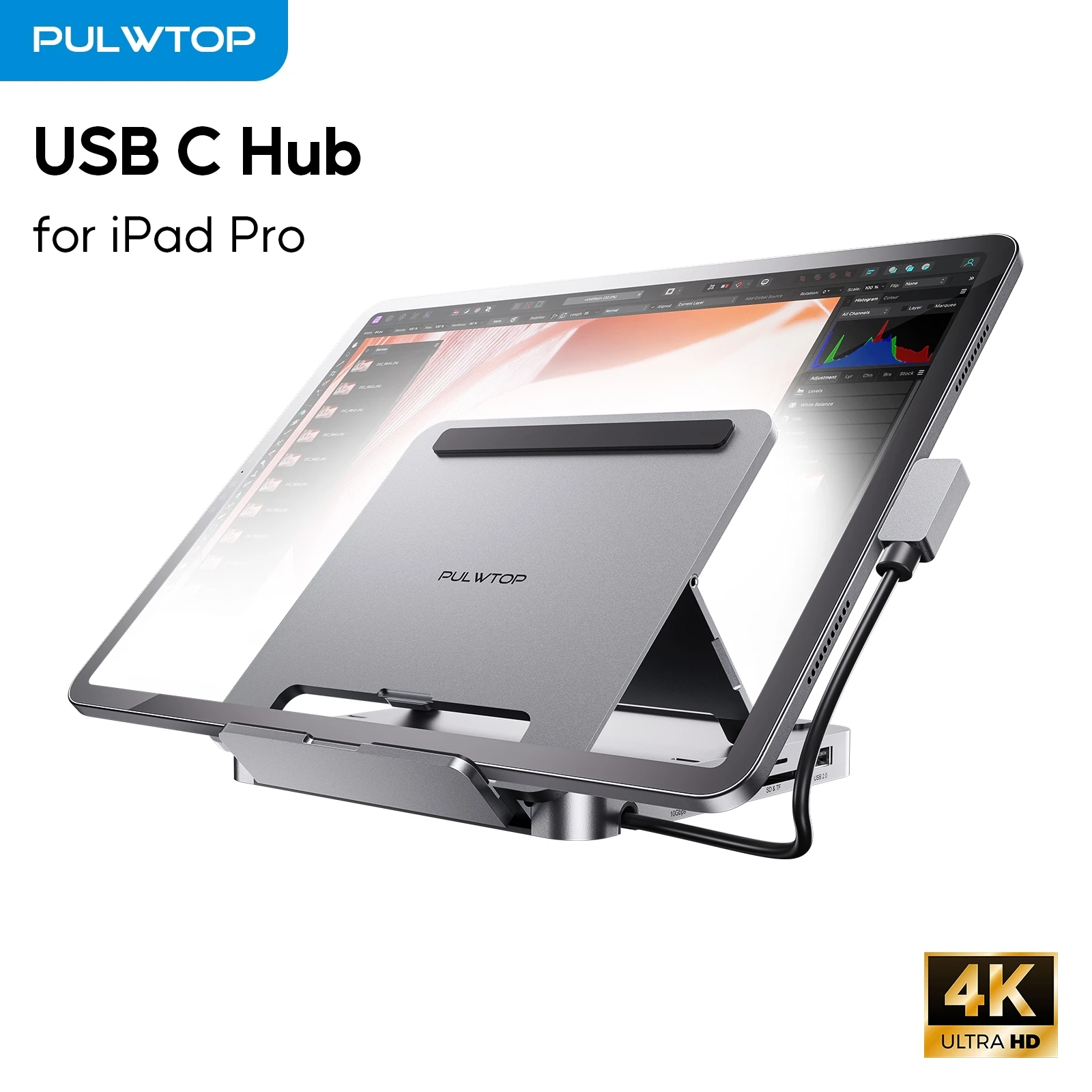 PULWTOP-IPad-USB-C-Docking-Station-With-4K-HDMI-PD-100W-Support-M-2 ...