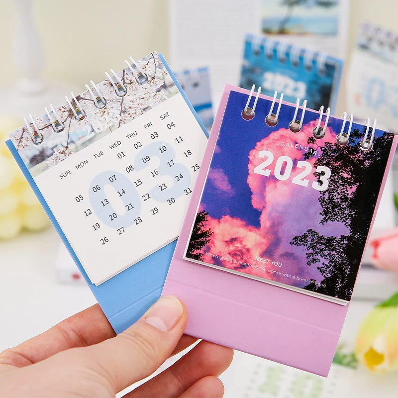 Mini calendario portátil de oficina, suministros escolares ...