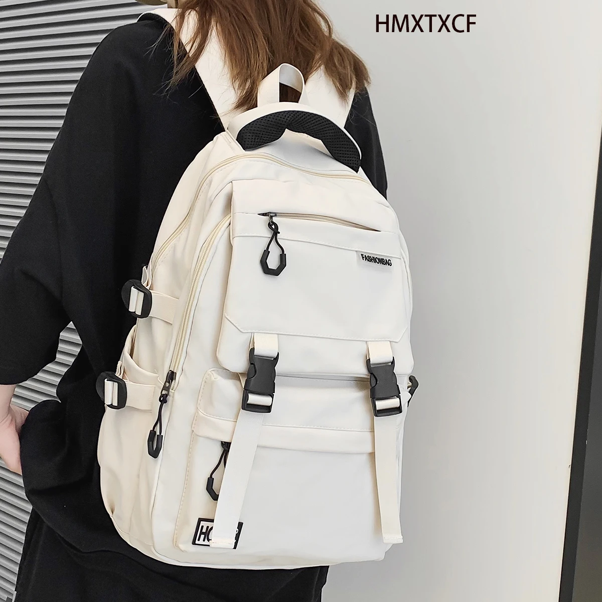 Multi-Pocket-College-Student-Backpack-Female-Large-Capacity-Laptop ...
