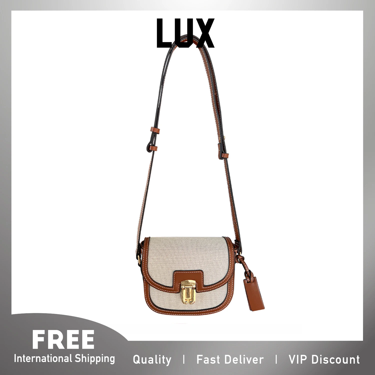 럭스 인스 시크 디자인 조이그리슨 크로스바디 숄더백 여성용, 빈티지 스타일 패션 캔버스 PU 스티칭 핸드백, 레트로 가방 ...