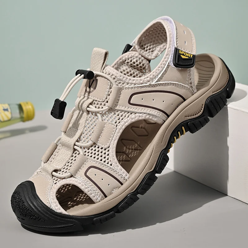 Summer-New-Men-s-Sandals-Mesh-Breathable-Beach-Shoes-Outdoor-Non-slip ...