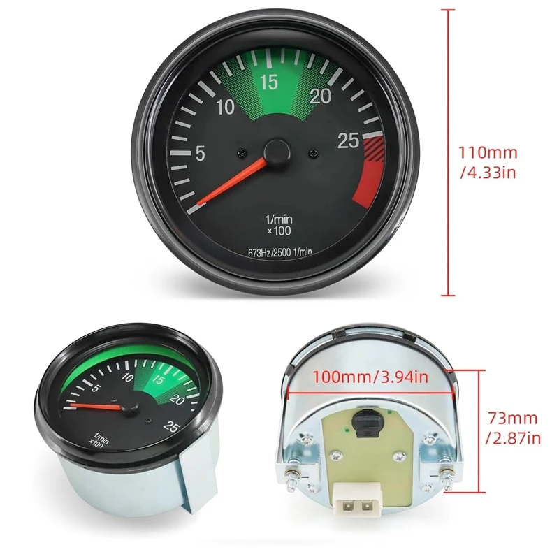 Tacómetro automático para camión pesado de 100MM, calibre de RPM ...