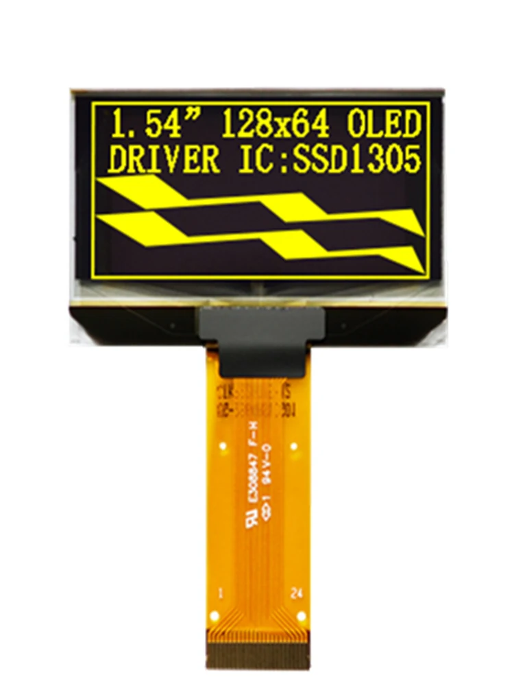 1-54-Inch-3-3V-24P-Yellow-White-OLED-Screen-SSD1305-Chip-L2864KLBM-2864ASYC-128-64.jpg
