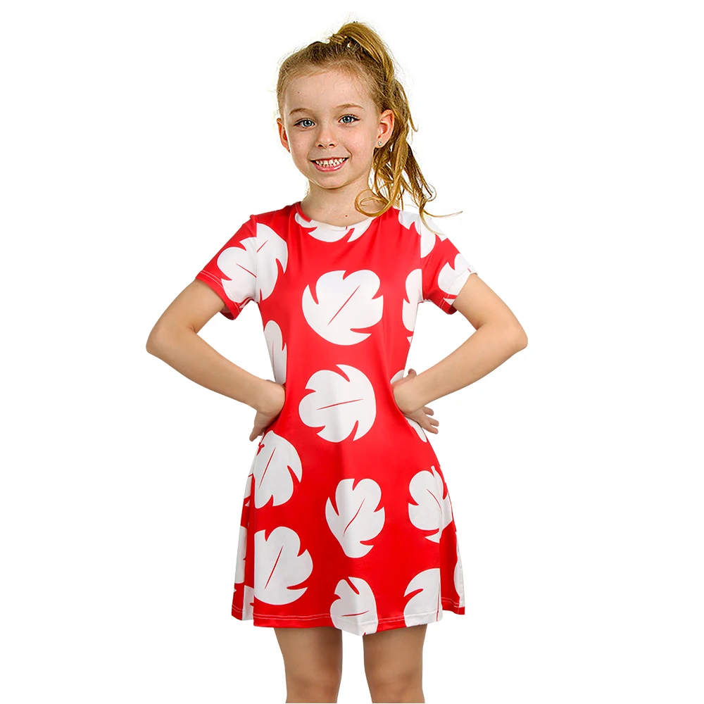 Lilo Dress Leaf Pattern