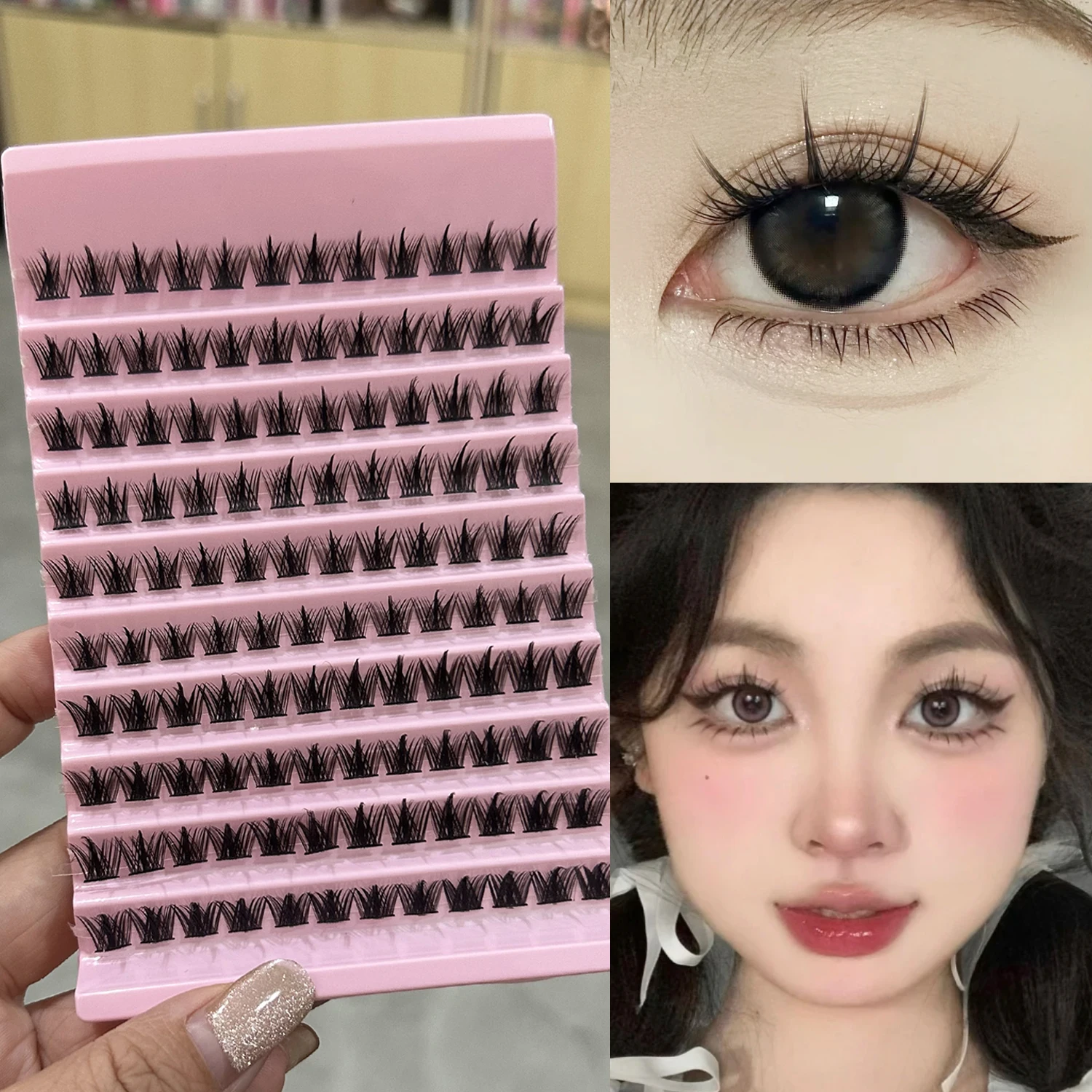 120Pcs-Manga-Lashes-Korean-Makeup-Little-Devil-Thick-Natural-Eyelash ...