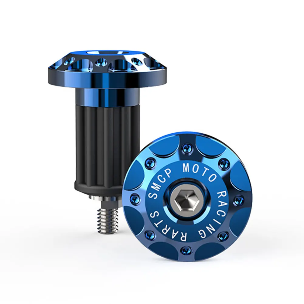 2pcs Motorcycle Handle Bar Ends Grips Moto Cnc Metal Handlebar ...