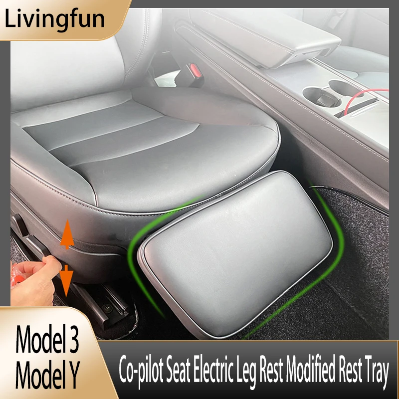For Tesla Model3/y 2017-2022 Co-pilot Seat Electric Leg Rest Modified ...