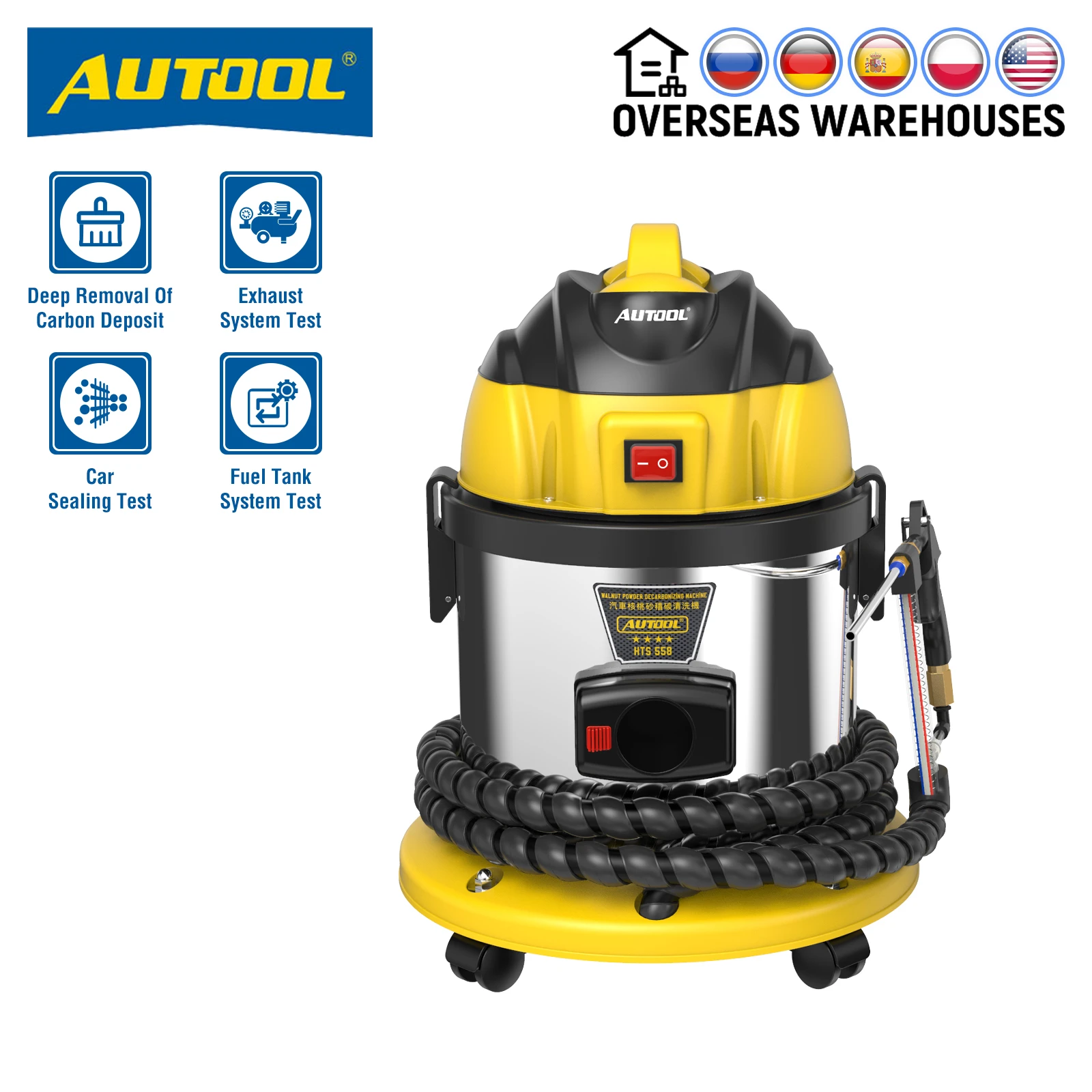 Autool Hts 558 Automotive Engine Intake Pipe Valve Clean Machine Valvetronic System Walnut