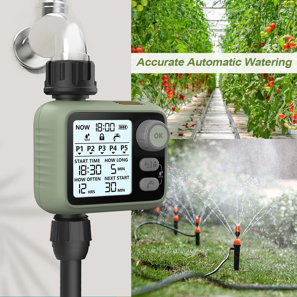 Eshico Garden Water Timer Automatic Watering System Greenhouse ...