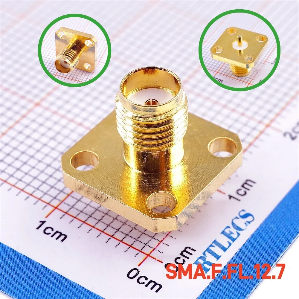 5-50-Pcs-SMA-Connector-Jack-Female-Socket-50-Ohm-Panel-Mount-Solder ...