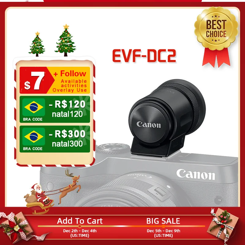 Electronic Viewfinder Evf-dc2 (black) For Canon Eos M6 Ii Eos M6 Eos M3 ...