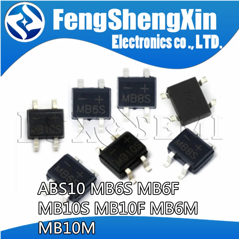 50pcs/lot Mb6s Mb10s Mb6f Mb10f Sop-4 Bridge Rectifier - Integrated ...