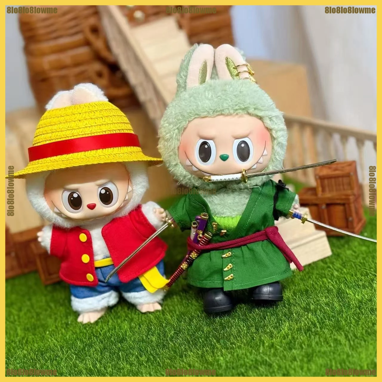 Labubu 3.0 Clothes Cartoon Roronoa Zoro Costume Earring 3 Swords Luxury ...