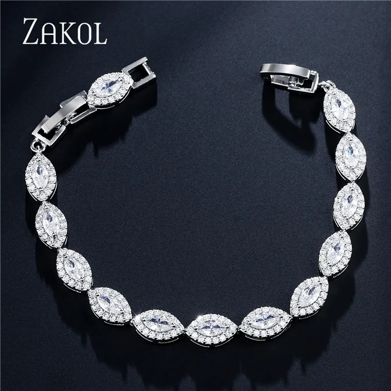ZAKOL-Delicate-Zirconia-Bracelets-Bangle-for-Women-Wedding-Bridal ...