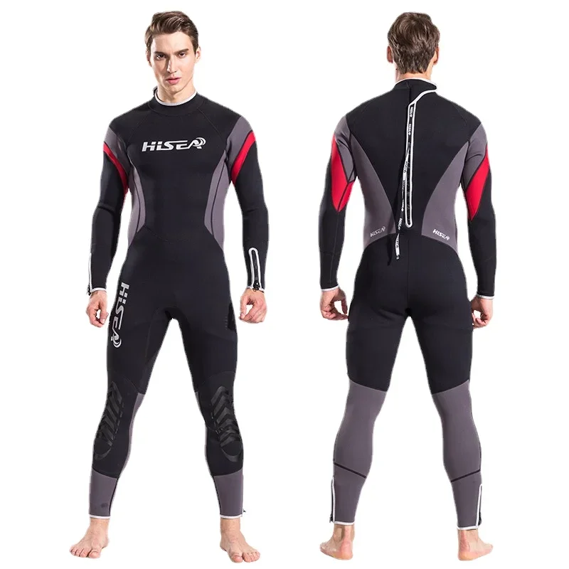 Hisea 3mm Men Full Body Neoprene Wetsuit Super Elasticity Color