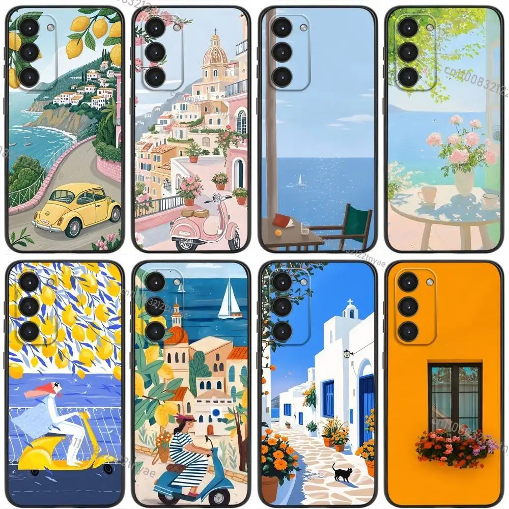 Funda de teléfono Seaside Scenery Wine Lemon para Samsung Galaxy A20 ...