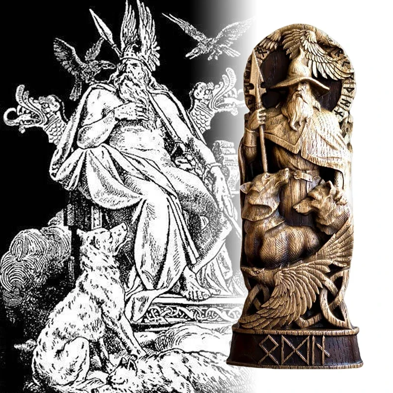 Resin-Nordic-Odin-Statue-Decoration-Viking-God-Statue-Freya-Sol ...