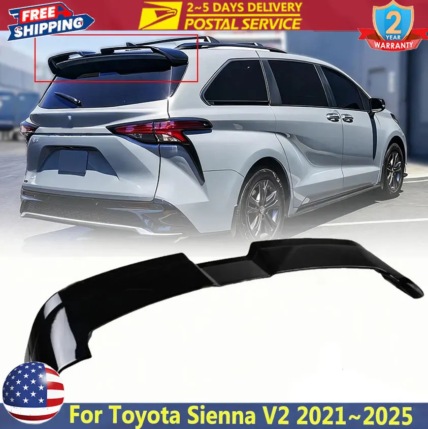 Auto Rear Trunk Boot Roof Lip Lid Spoiler Cap For Toyota Sienna 2021 ...
