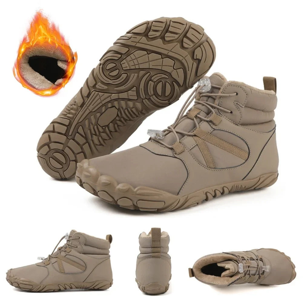 Winter Snow Boots Running Sneakers Non Slip Casual Barefoot Shoes ...
