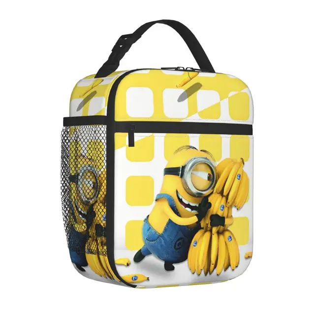 Minions Lunch Box With Stuart Character - Insulated Dual Compartment ...