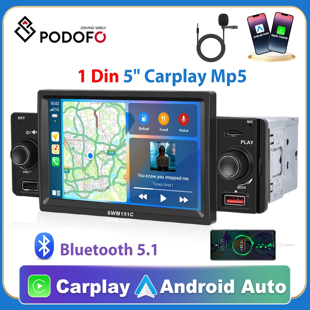 Podofo-REPRODUCTOR-MP5-para-coche-unidad-principal-de-Audio-est-reo-1 ...