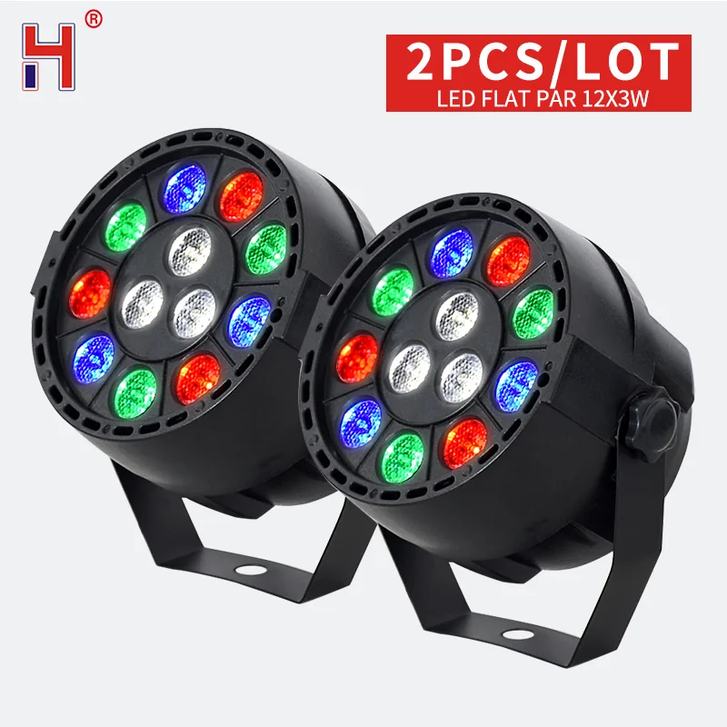 Mini Disco Light 12X3W Led Par RGBW Dmx Lyre Wash Party Stage Lighting Effect Stroboscope Beam ...