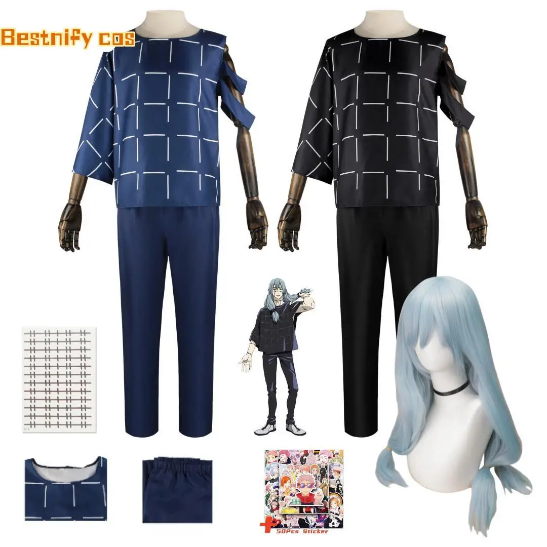 Anime-JJK-Mahito-Cosplay-Costumes-Wig-Top-Pants-Suit-Halloween-Costume ...