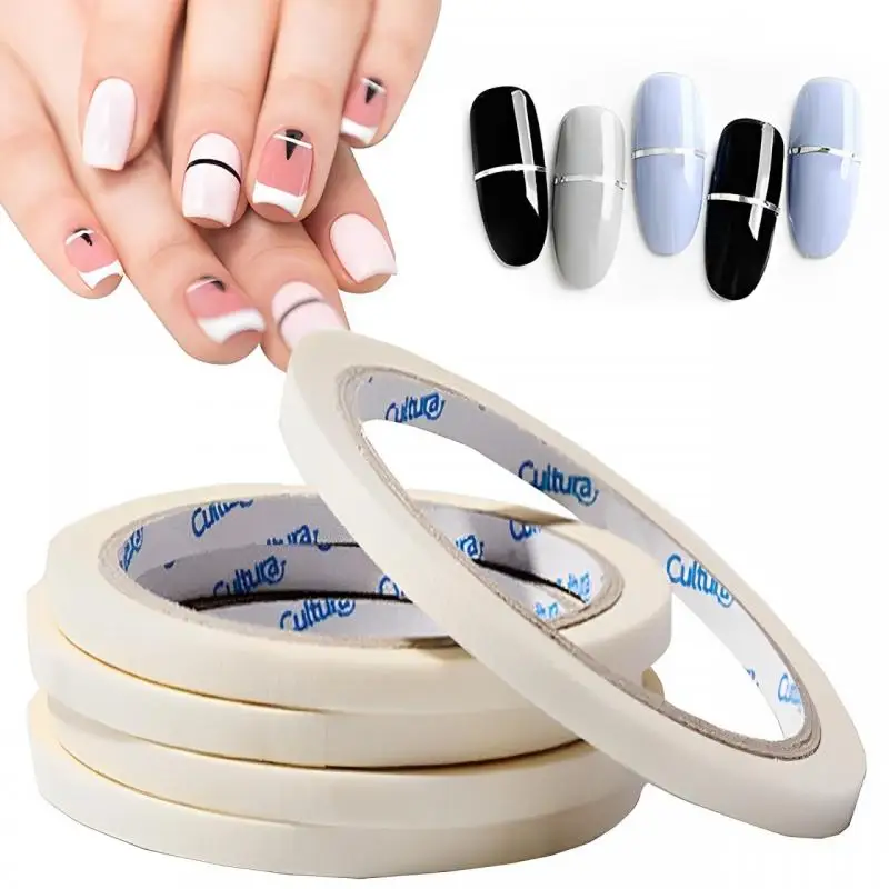 Professional Masking Tape French Stripe Style Nail Polish Glue Sticker ...