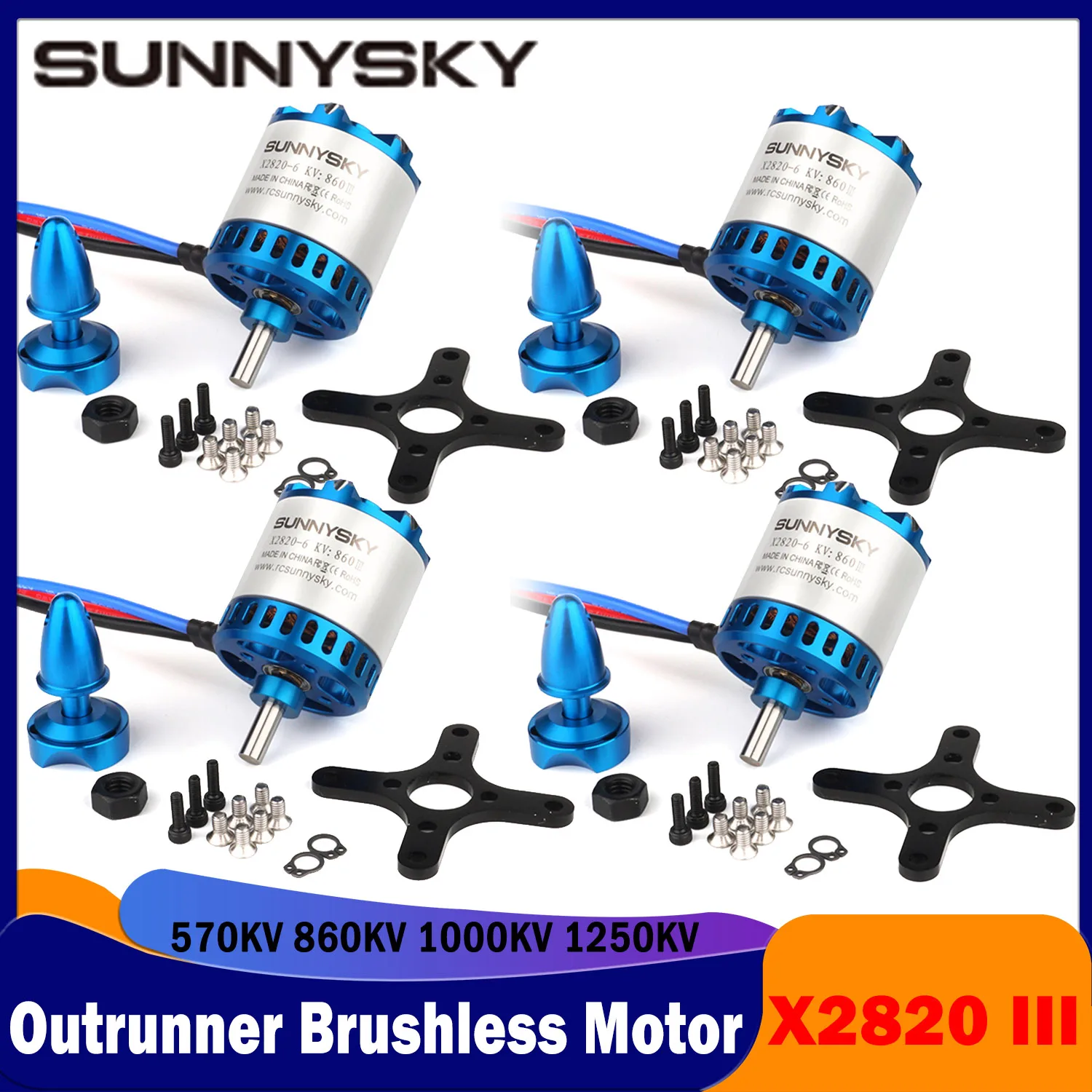 SUNNYSKY-X2820-III-2820-570KV-860KV-1000KV-1250KV-RC-Fixed-wing ...