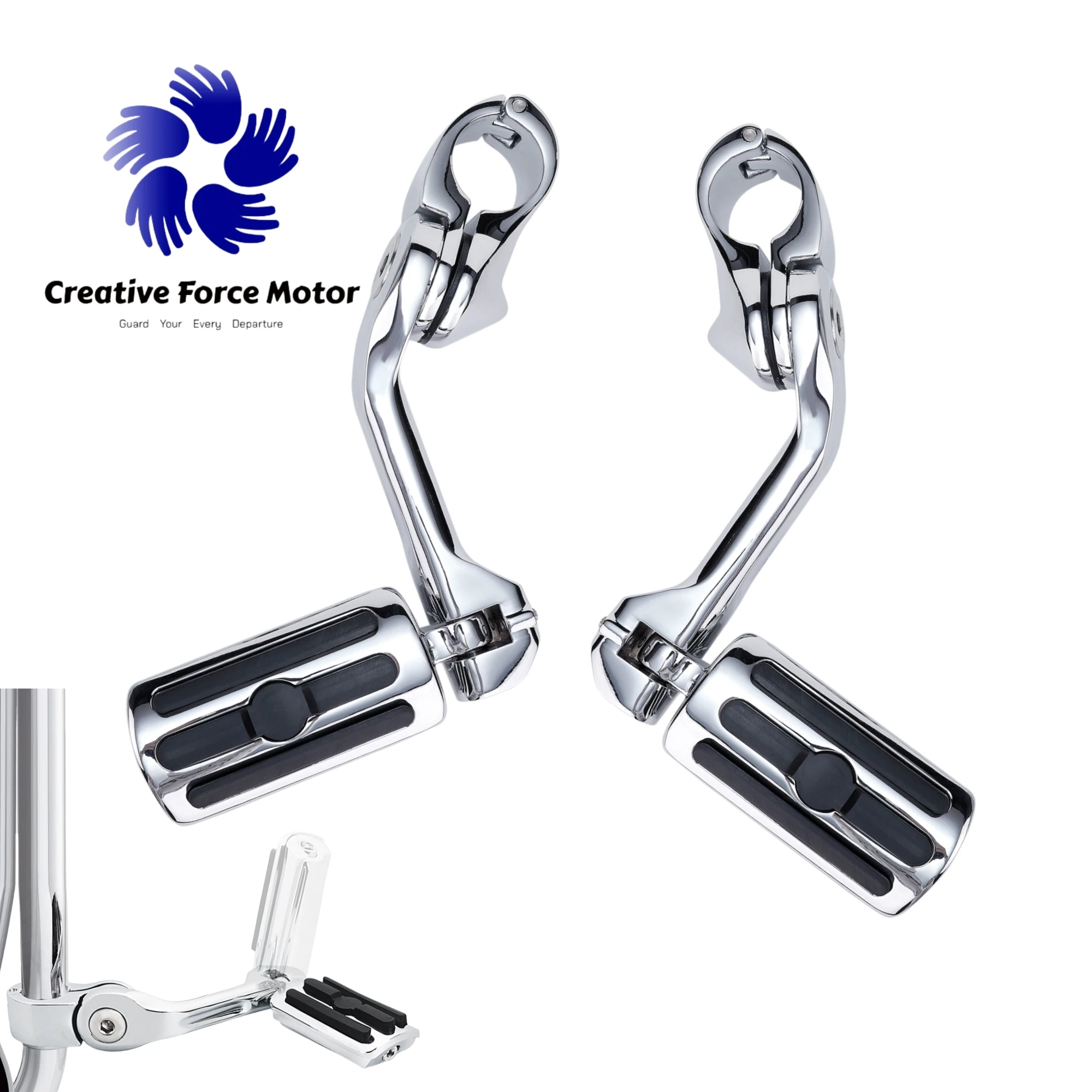 Motorcycle-1-1-4-Highway-Footrest-Engine-Guard-Mount-Footpegs-For ...