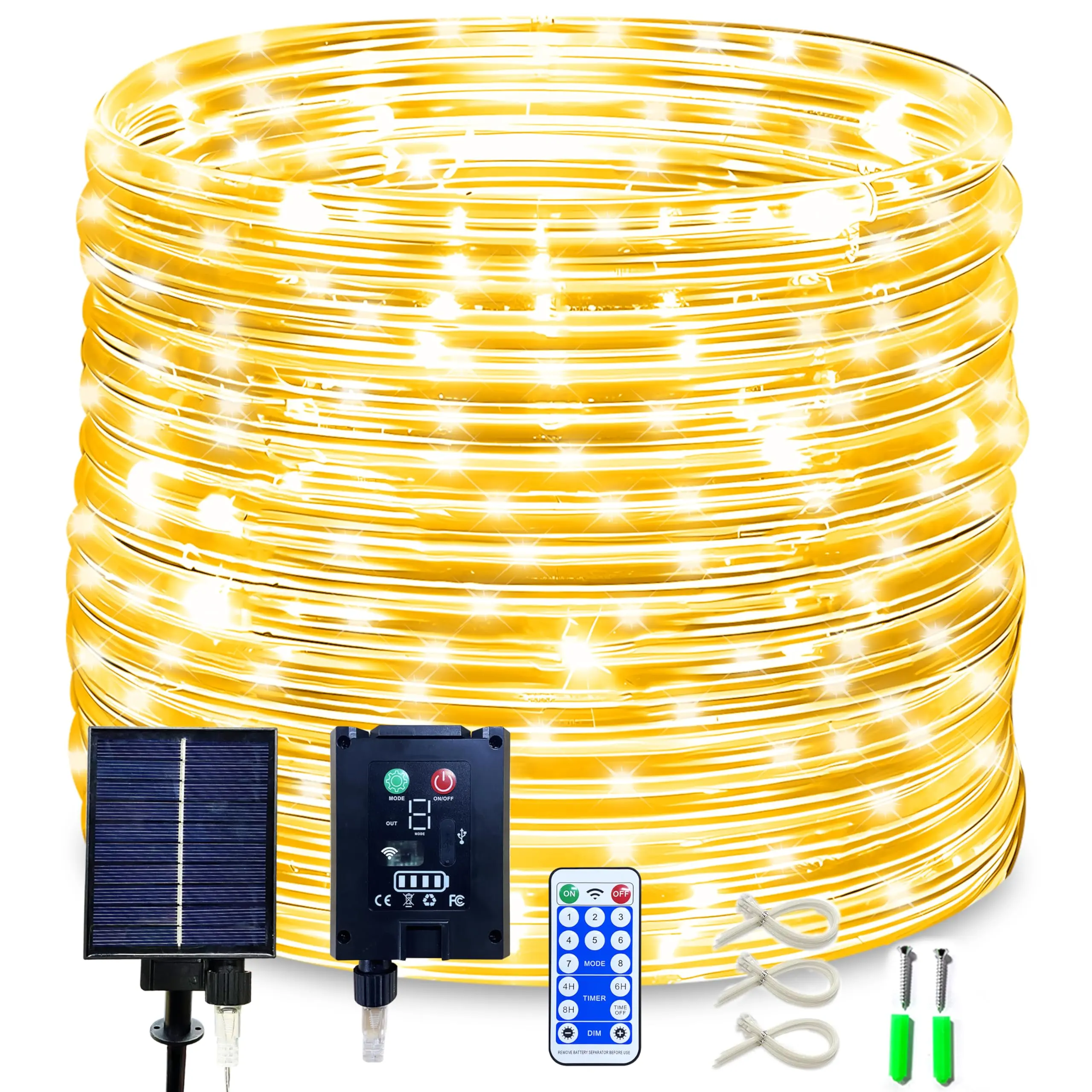Solar-Rope-Lights-8-Modes-Lights-Waterproof-with-Solar-Panel-200-300 ...