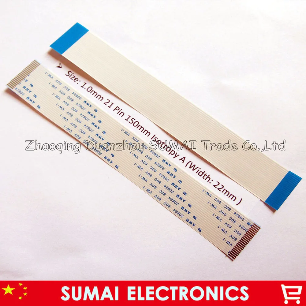 Sample,21pin Ffc Fpc Flexible Flat Cable 1.0mm Pitch 21 Pin 150mm ...